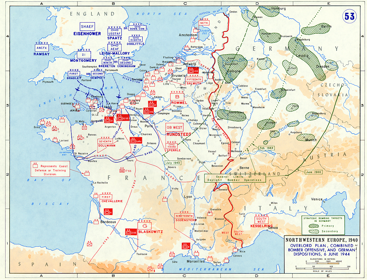 Map Northwestern Europe 1940