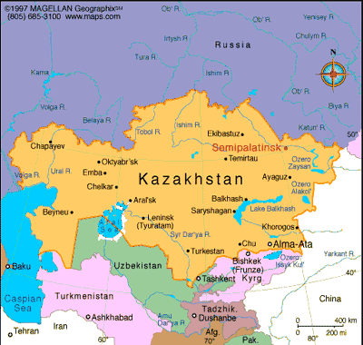 Map Depicting Semipalatinsk