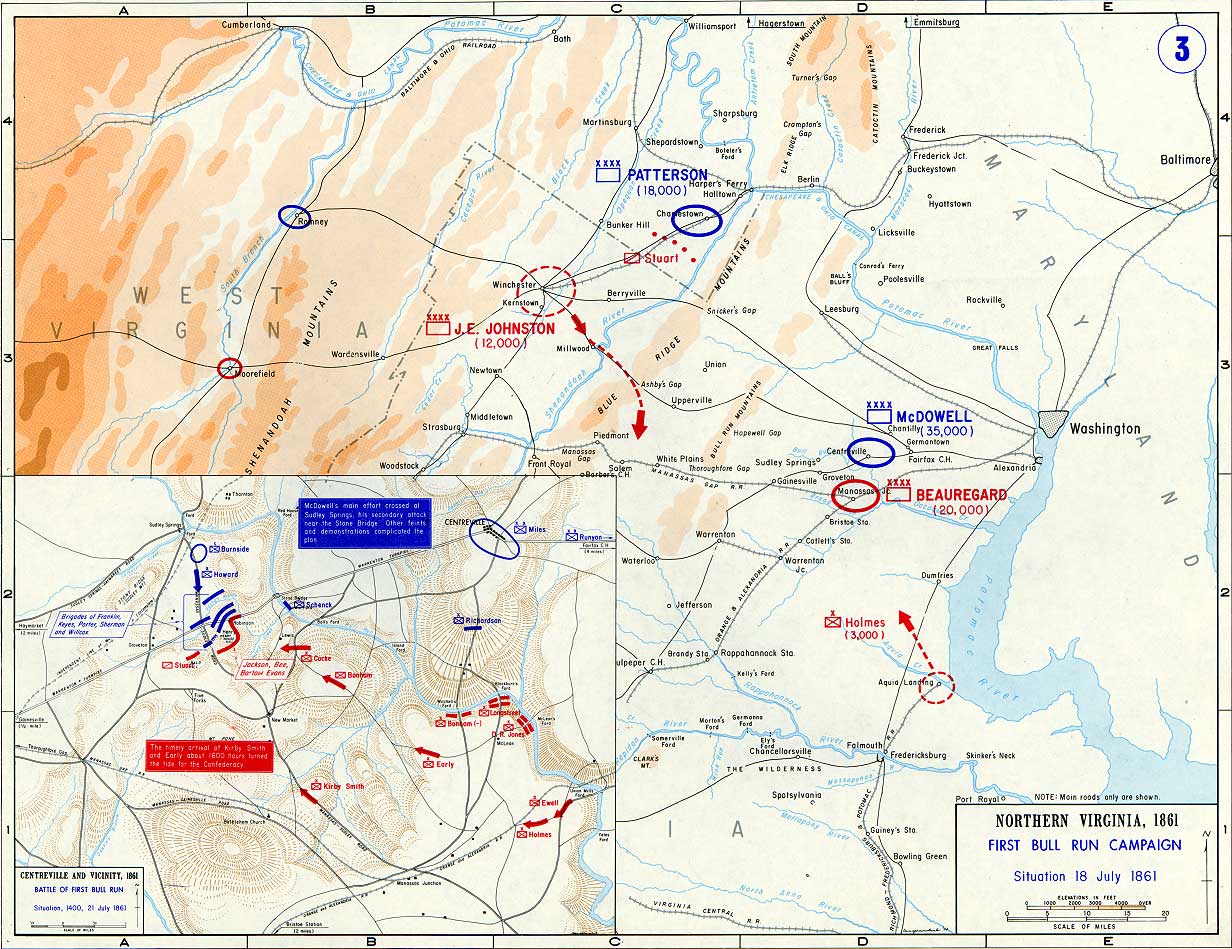 Bull Run Battle Map Bull Run Battle Map