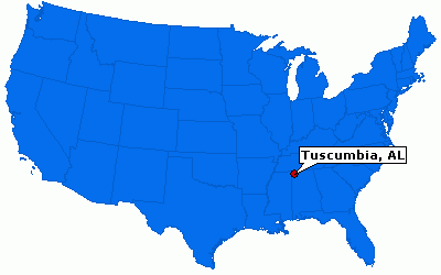 Tuscumbia, Alabama - Map Locator