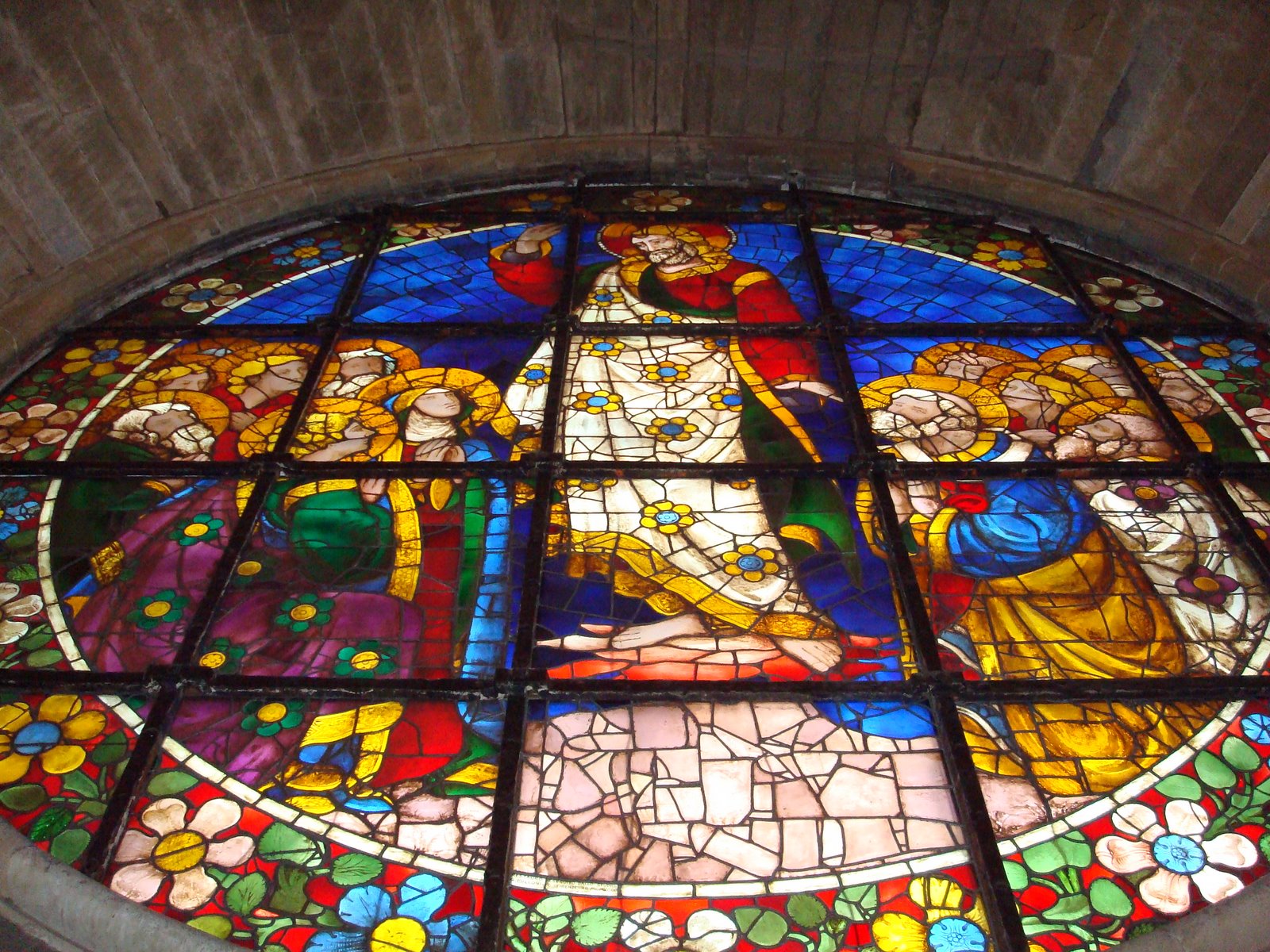Florence - Medieval, Round Stained-Glass Window Florence - Medieval, Round Stained-Glass Window