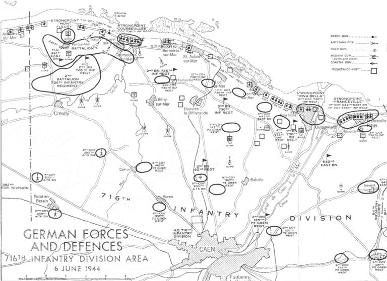 German Forces and Defences - Map