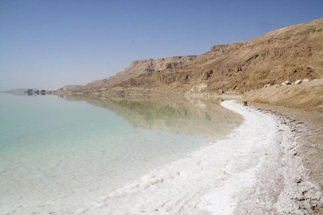Salt Deposits Around the Dead Sea