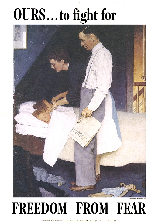 Norman Rockwell Libertad Del Miedo Imprimir