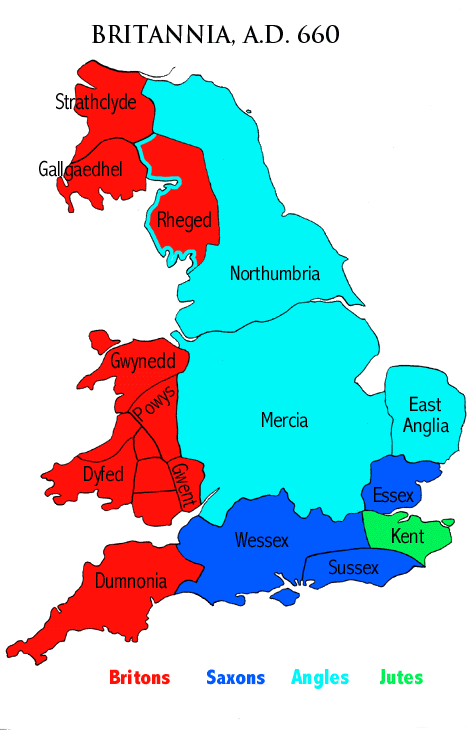 Britannia in 660 A.D.