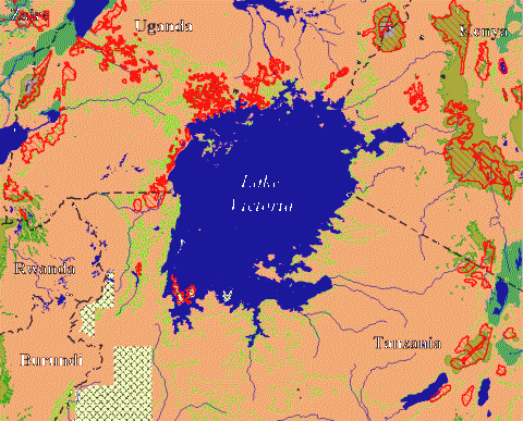 Map Showing Lake Victoria
