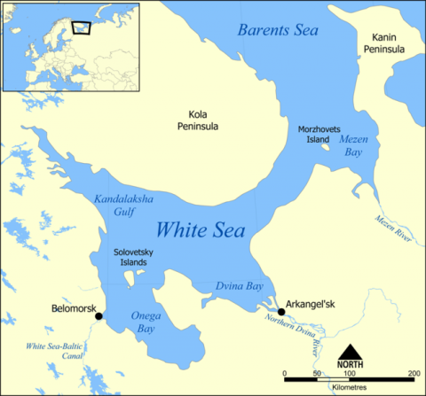 Map Depicting the White Sea