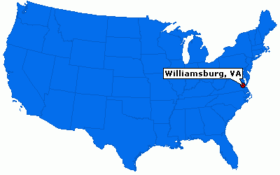 Williamsburg, Virginia - Map Locator