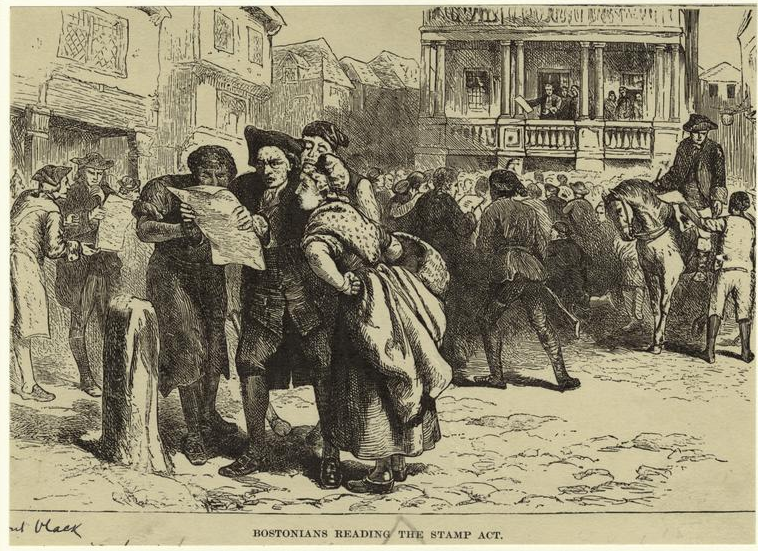 Bostonians Reading the Stamp Act