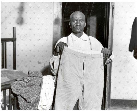 Moses Wright Holding Emmett Till's Pants